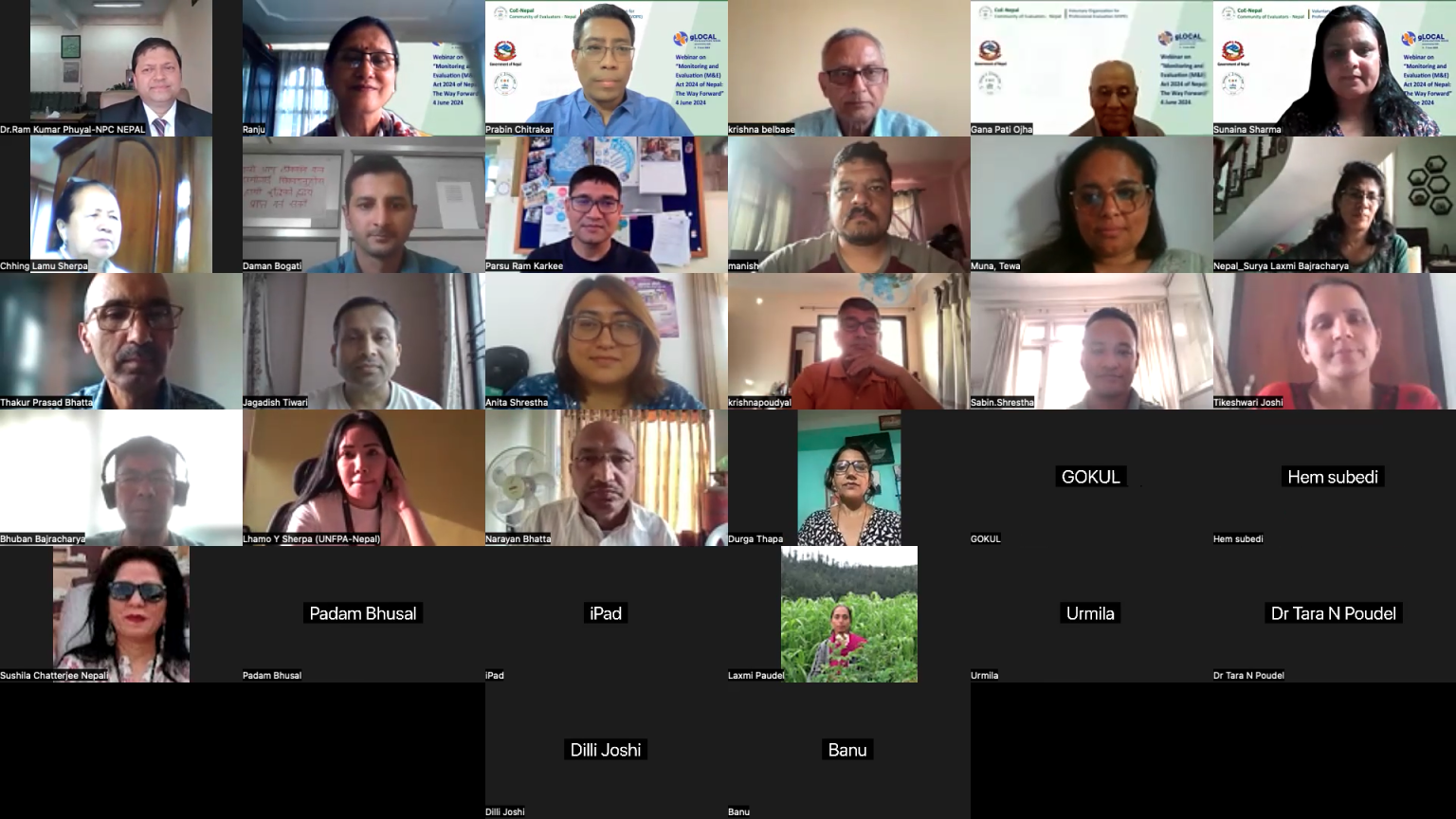 Webinar on “Monitoring and Evaluation (M&E) Act 2024 of Nepal: The Way Forward” – CoE-Nepal